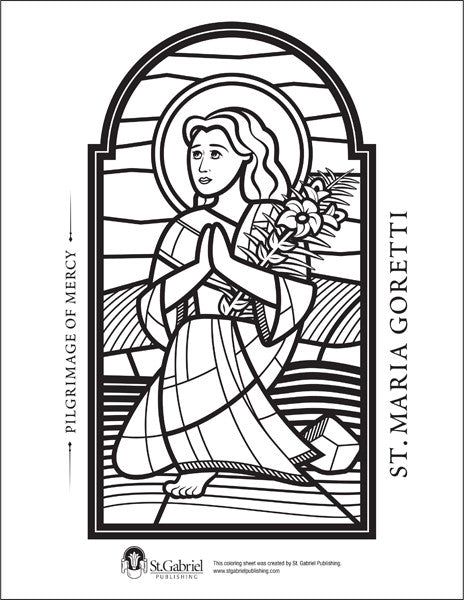 how to draw st maria goretti
